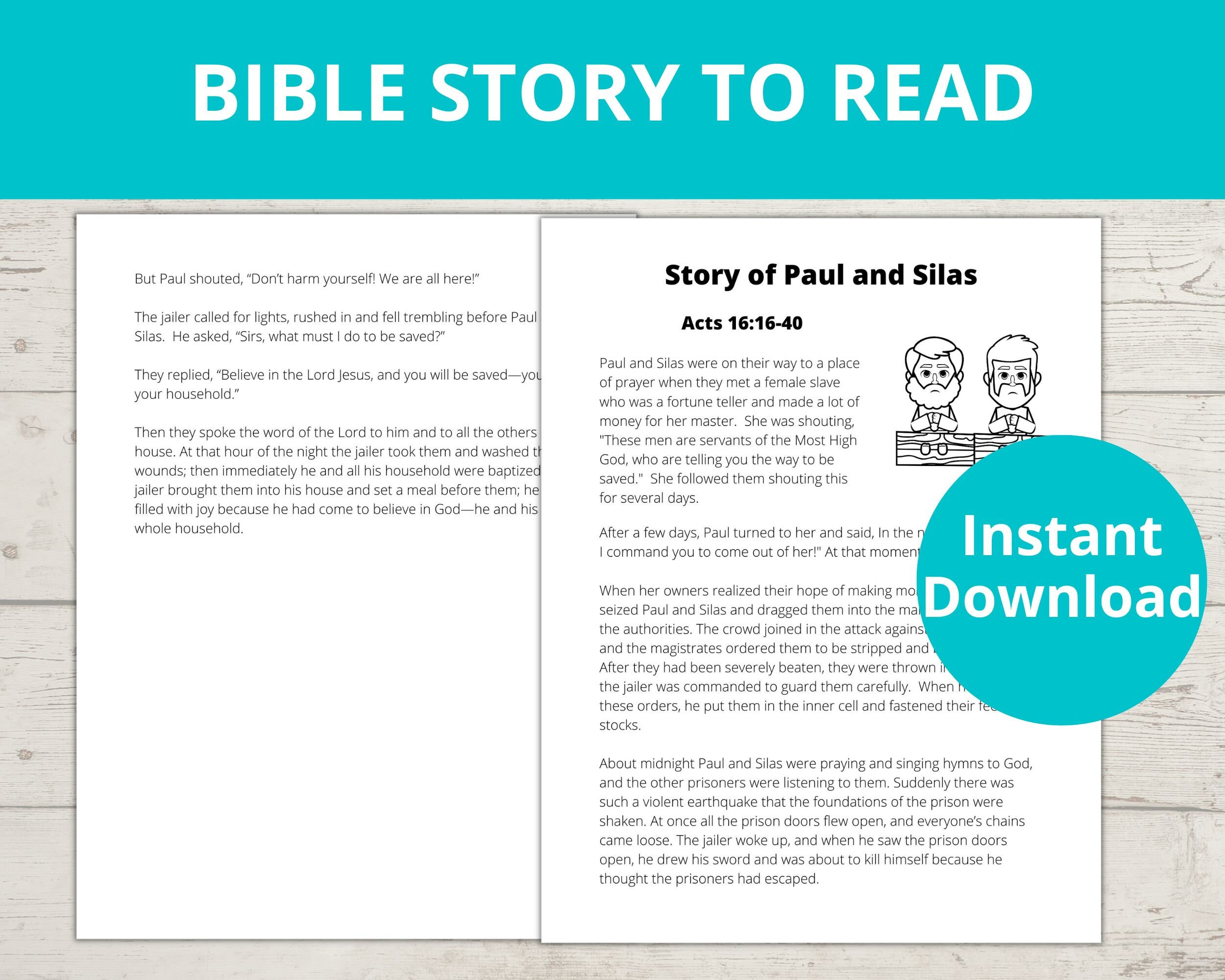 Paul and Silas, Bible Story Crafts, Paul and Silas in Jail, Bible ...