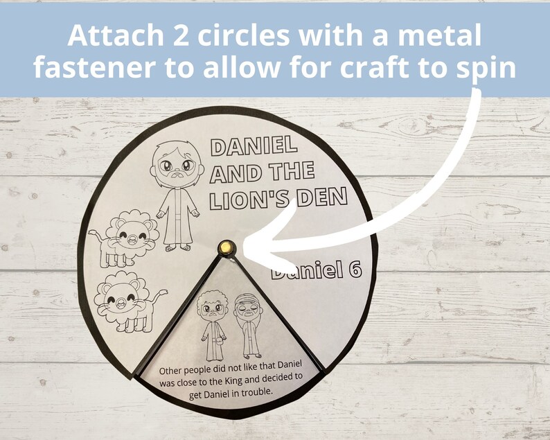 Daniel and the Lions Den Bible Story, Sunday School Craft, Vacation ...