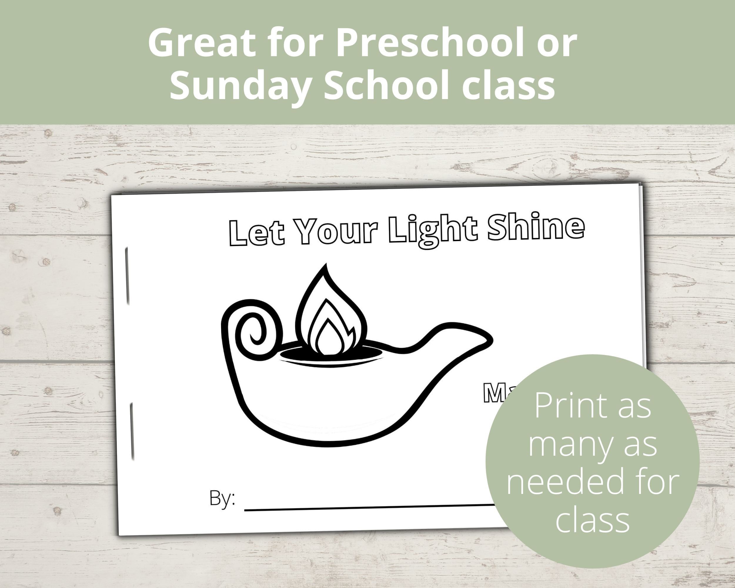 Let Your Light Shine Printable, Sunday School Crafts, This Little Light ...