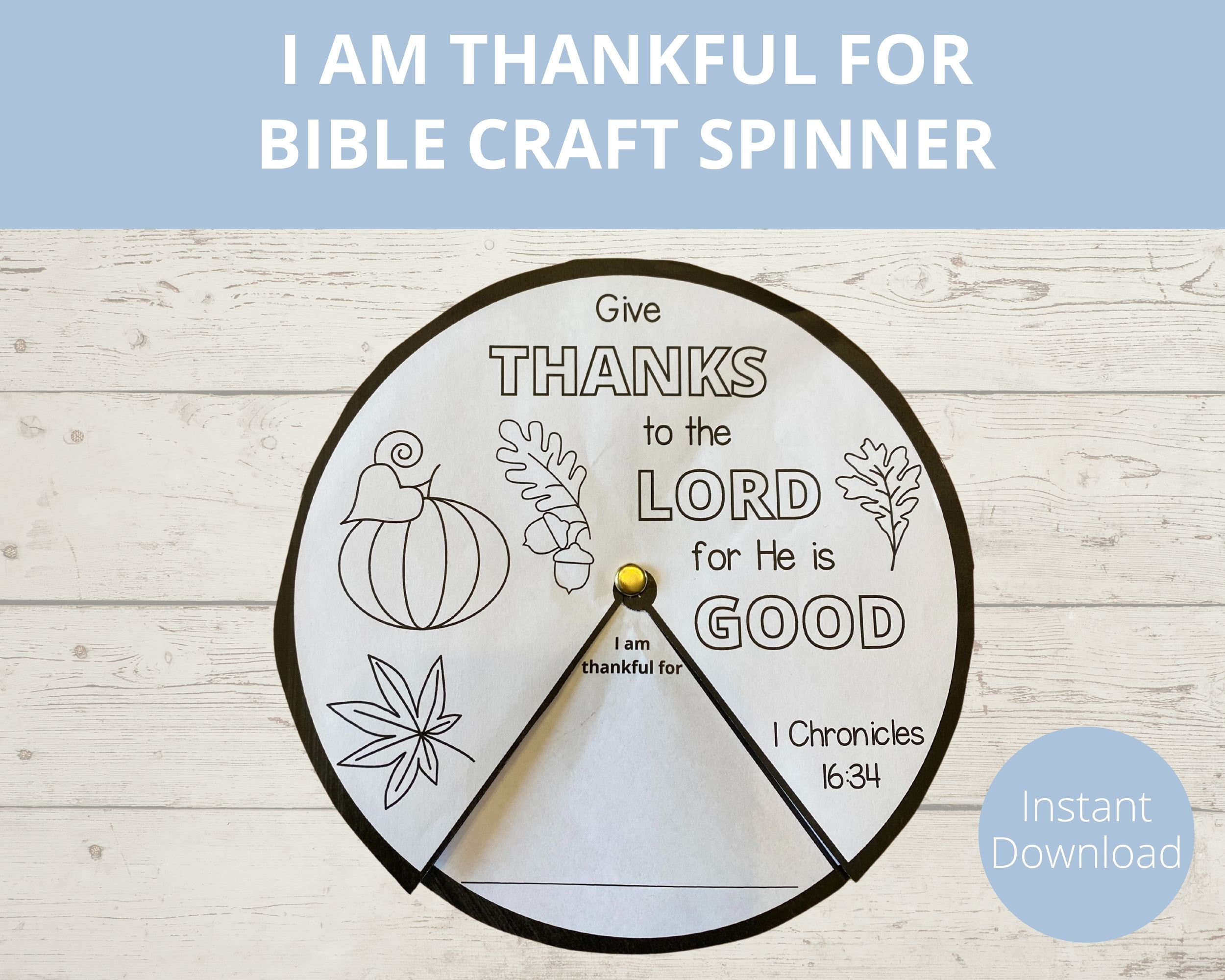 I Am Thankful for Printable, Give Thanks to the Lord, Thanksgiving ...