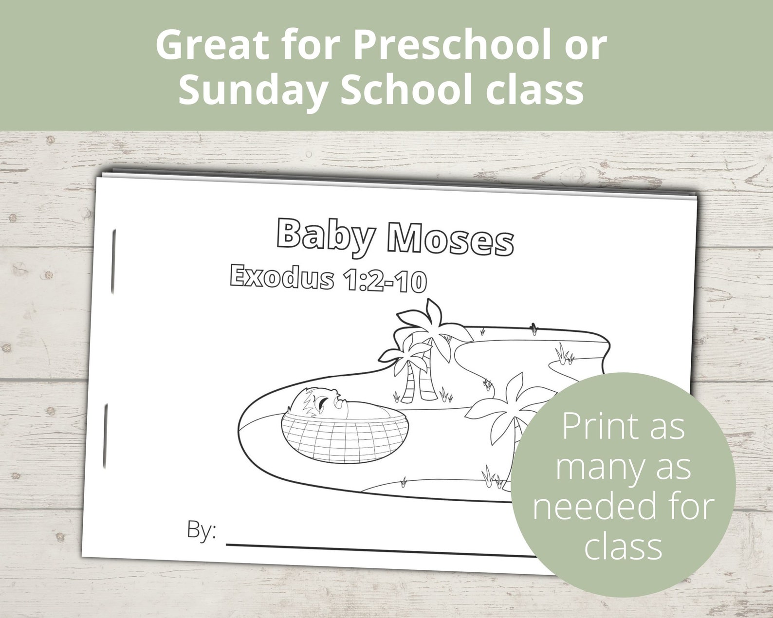 Baby Moses Craft, Bible Story Craft Preschool, Sunday School Craft ...