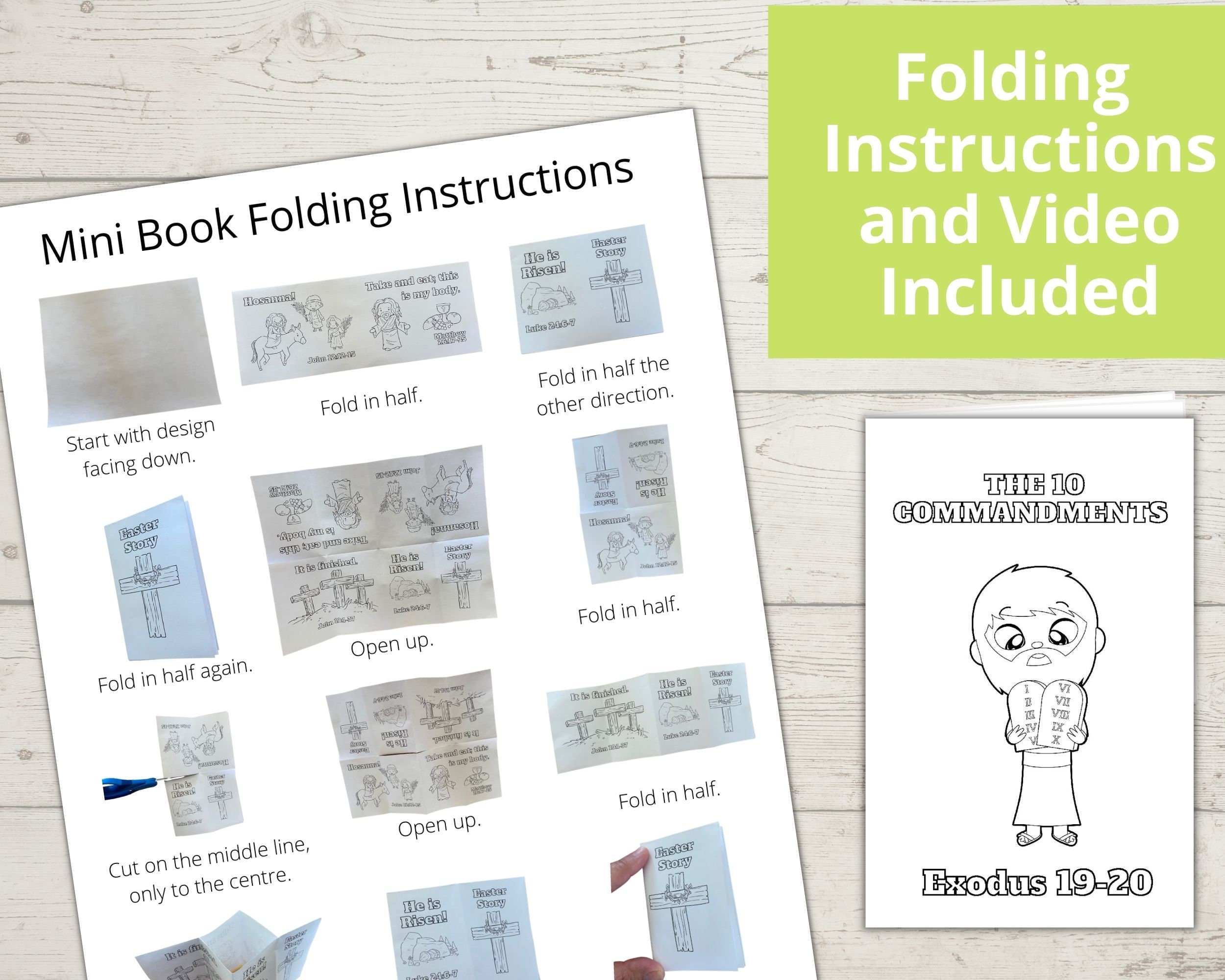 10 Commandments for Kids, Ten Commandments Craft Sunday School Lesson ...