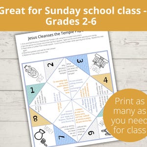 Jesus Cleanses the Temple, Bible Story Craft, Jesus Clears the Temple ...