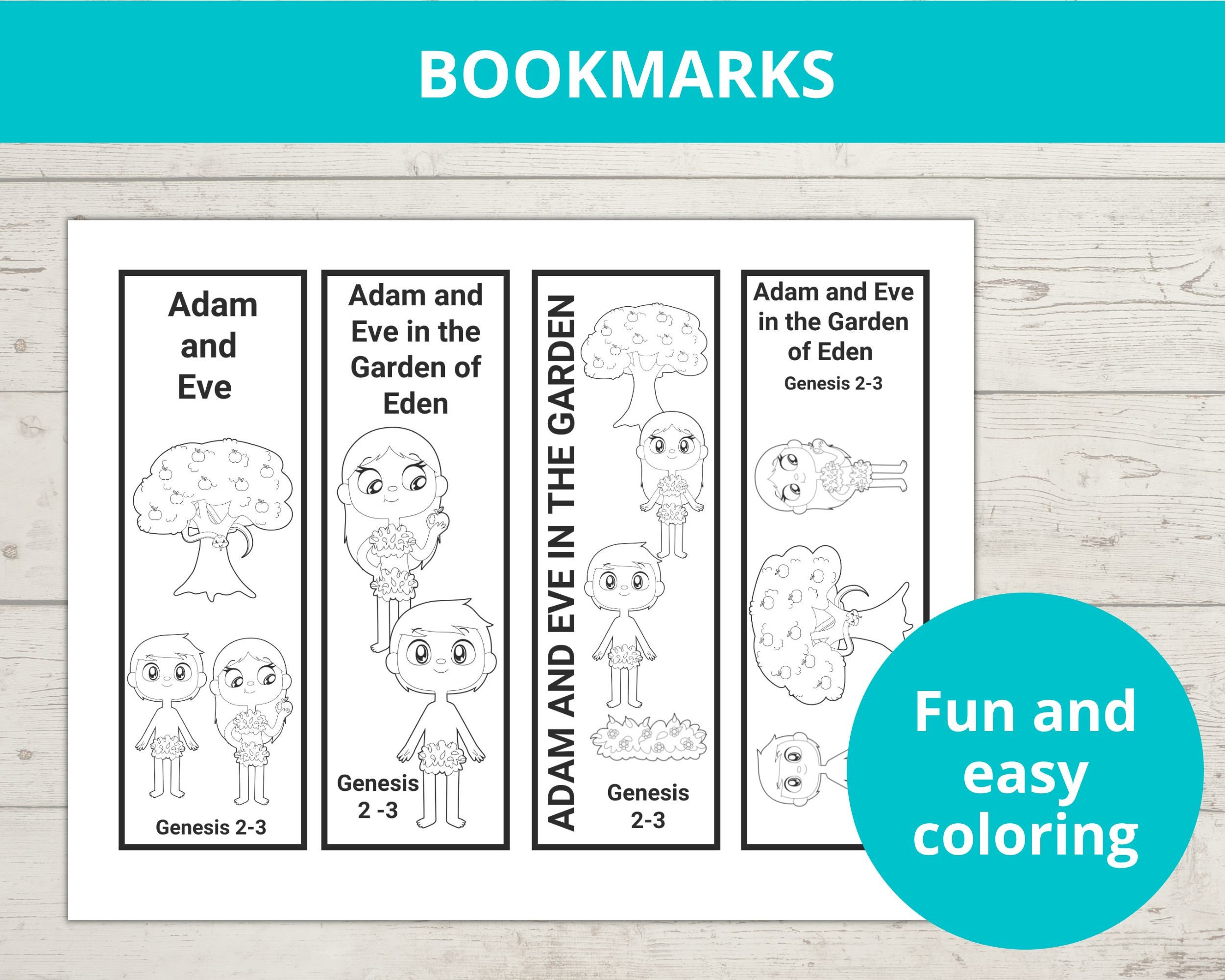 Adam and Eve Bible Story Activities, Sunday School Craft, Activity Pack ...