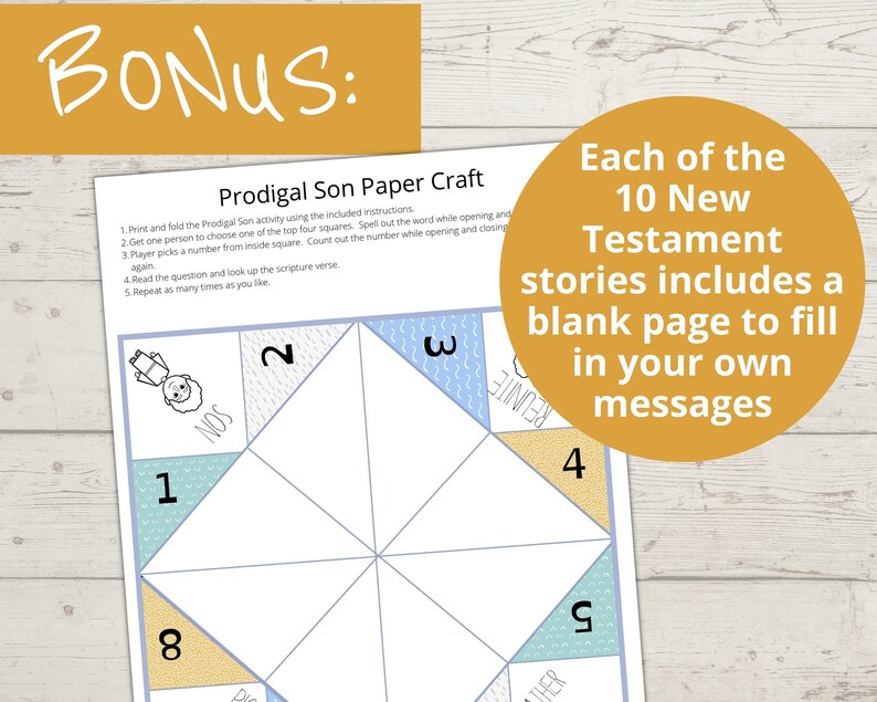 Sunday School Craft, Bible Story Activities, Fortune Teller, Jesus ...