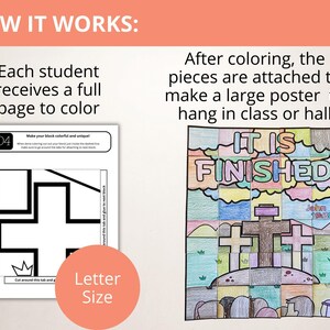 It is Finished, Easter Coloring Pages, Bible Collaborative Posters ...