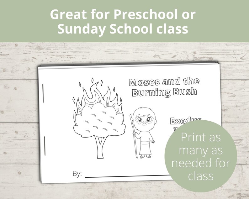 Moses and the Burning Bush, Sunday School Craft, Moses Craft, Bible ...