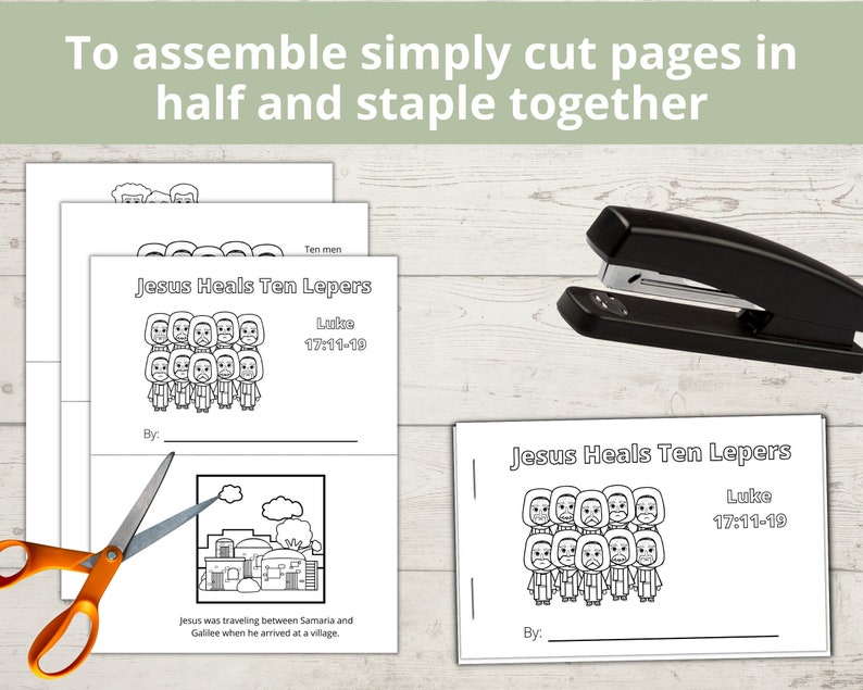 Jesus Heals the Lepers, Sunday School Craft, Miracles of Jesus, Luke 17 ...