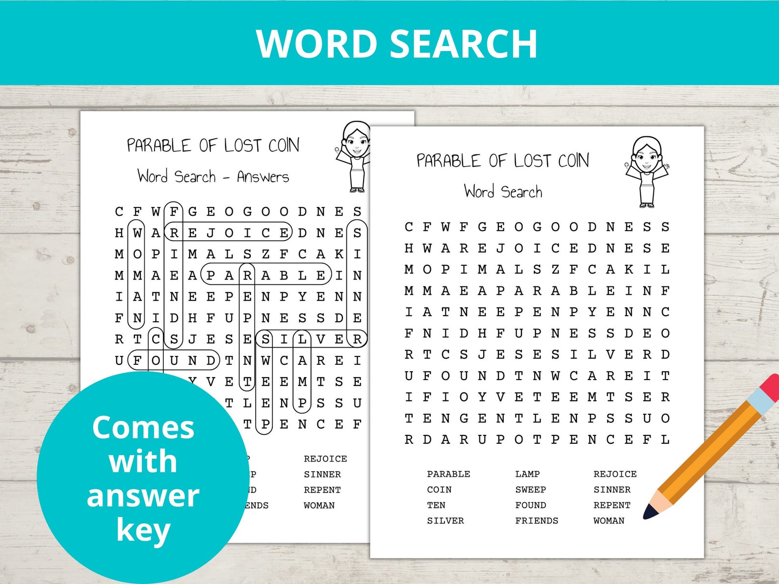 Parable of the Lost Coin, Bible Story Crafts, Parables of Jesus, Sunday ...