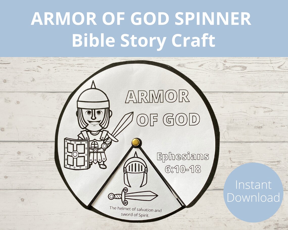 Armor of God Craft, Bible Story Printable, Ephesians 6, Homeschool ...