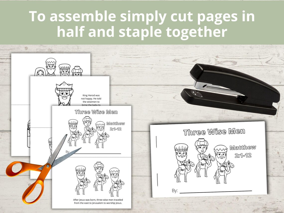 Three Wise Men, Nativity Craft, Bible Story Crafts, Mini Books ...