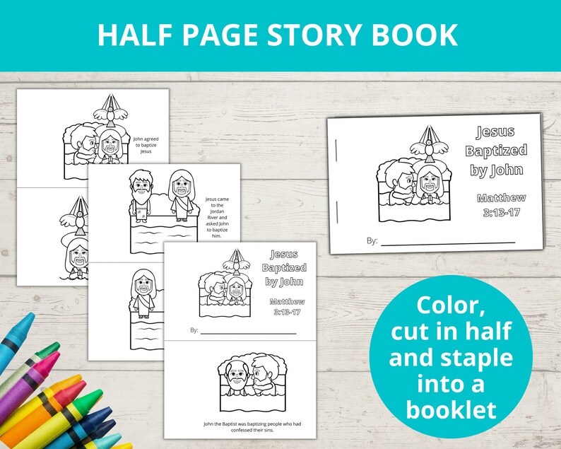 Jesus Baptism Craft, Jesus Baptized, Bible Story for Kids, Baptism of ...