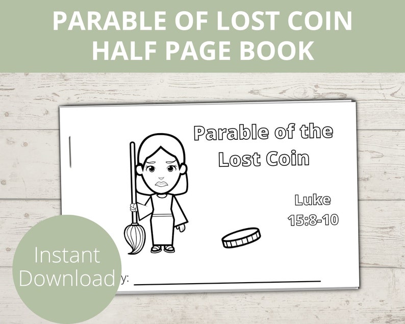 Parable of the Lost Coin Sunday School Crafts Jesus - Etsy