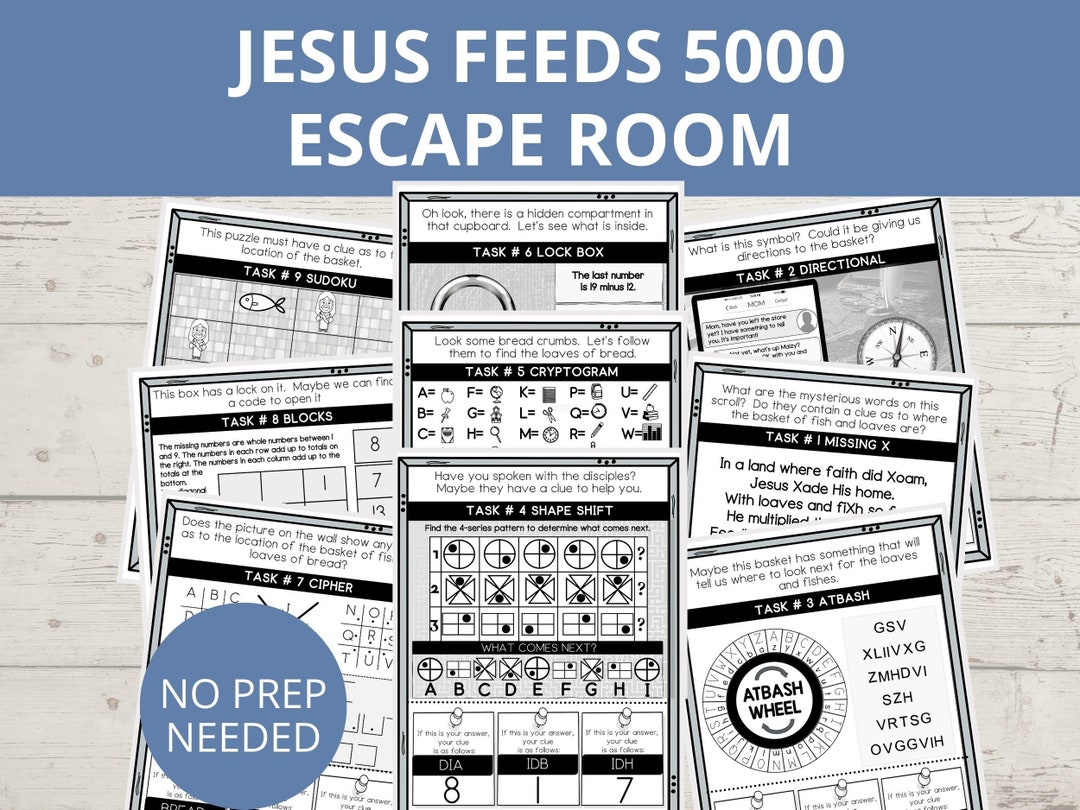 Bible Escape Room, Escape Room Kids, Jesus Feeds 5000, Sunday School ...