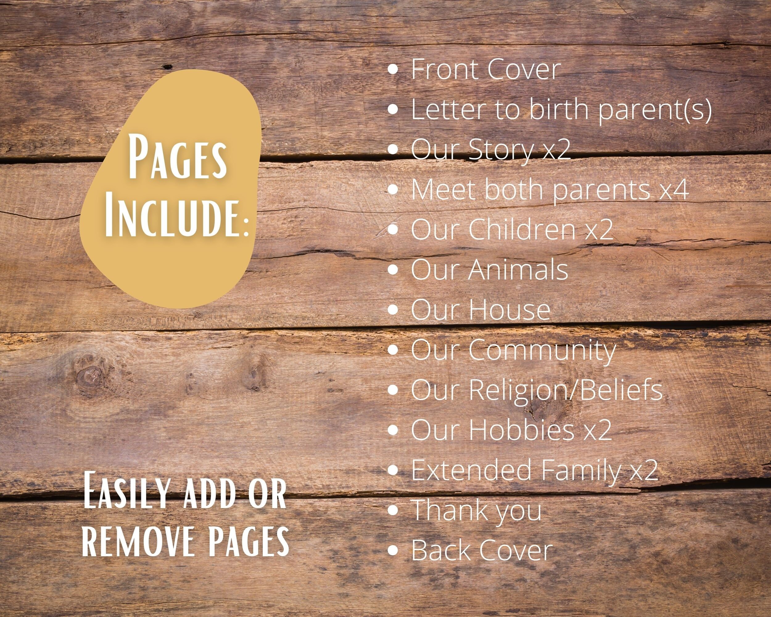 Adoption Profile Book Adoption Book Template Digital - Etsy