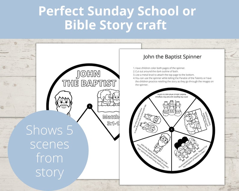John the Baptist, Bible Story Activity, Sunday School Craft, Homeschool ...