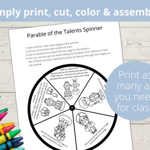 Parable of the Talents, Jesus Teaching, Bible Story Activity, Sunday ...