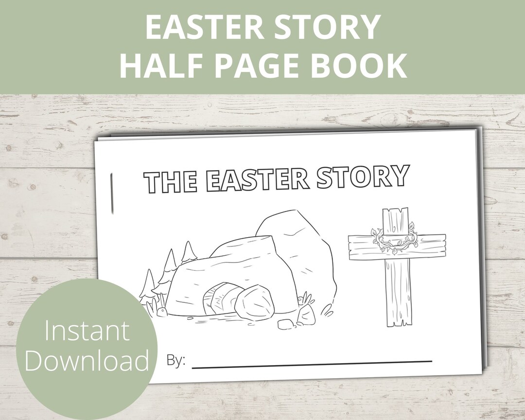 Easter Story Printable for Kids Jesus on the Cross Craft - Etsy
