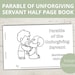 Parable of Unforgiving Servant, Mini Booklet, Preschool Bible ...