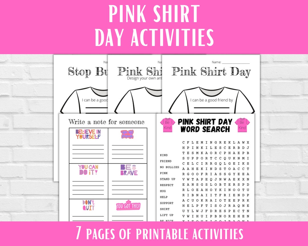 Pink Shirt Day, Anti Bullying, Antibullying Spirit Week, Classroom ...