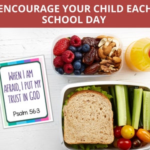 Christian Lunchbox Notes, Scripture Lunch Notes, Scripture Lunch Box ...