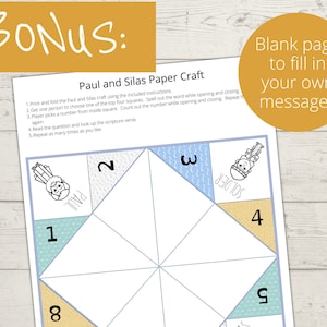 Paul and Silas Craft, Paul Bible Stories, Fortune Teller, Cootie ...