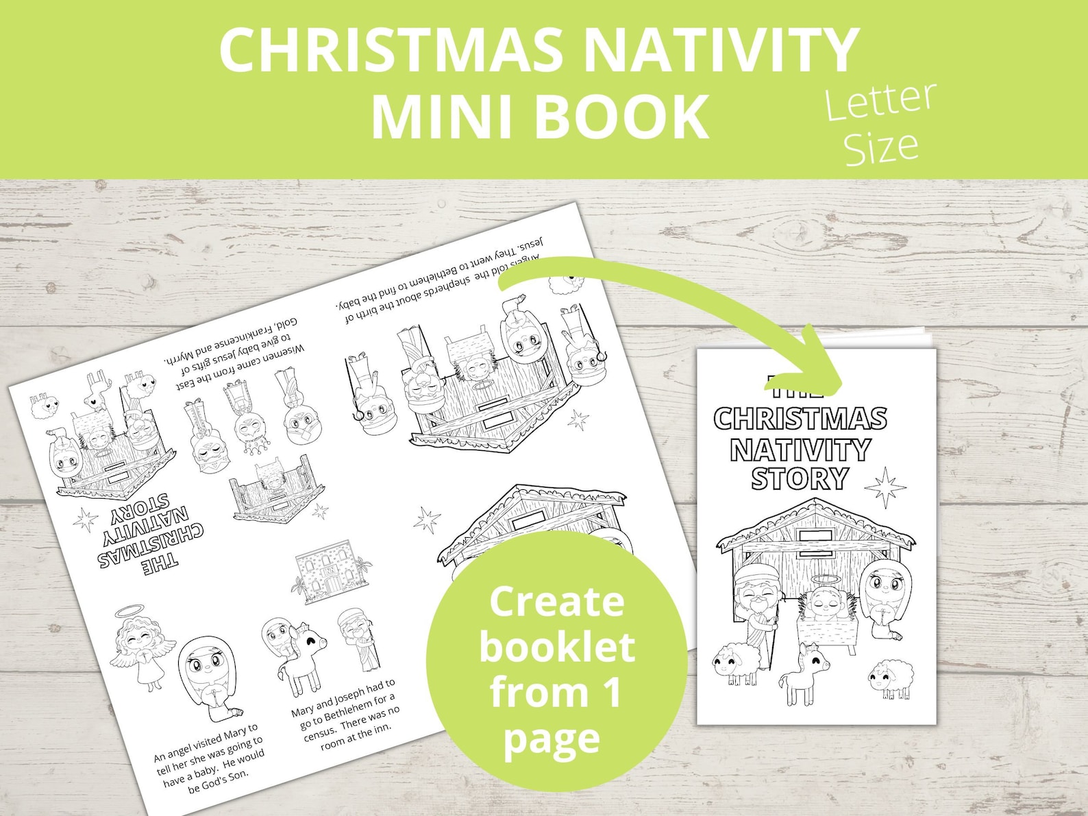 Christmas Nativity Craft for Kids, Sunday School Craft, Baby Jesus Born ...