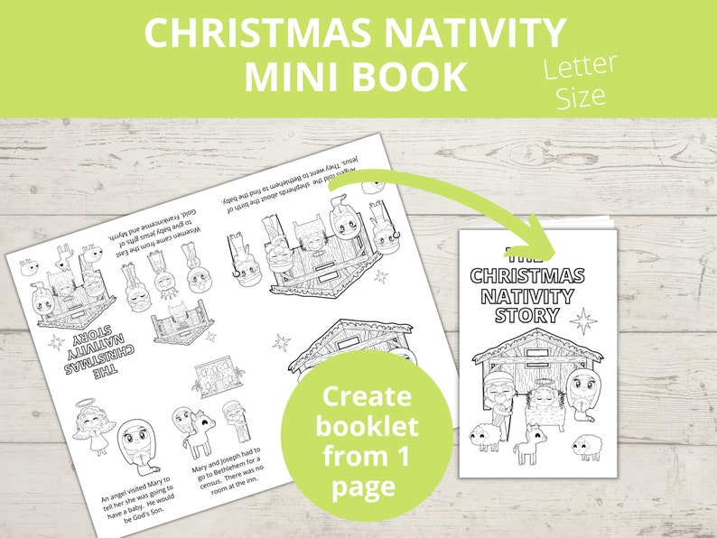 Christmas Nativity Craft for Kids, Sunday School Craft, Baby Jesus Born ...