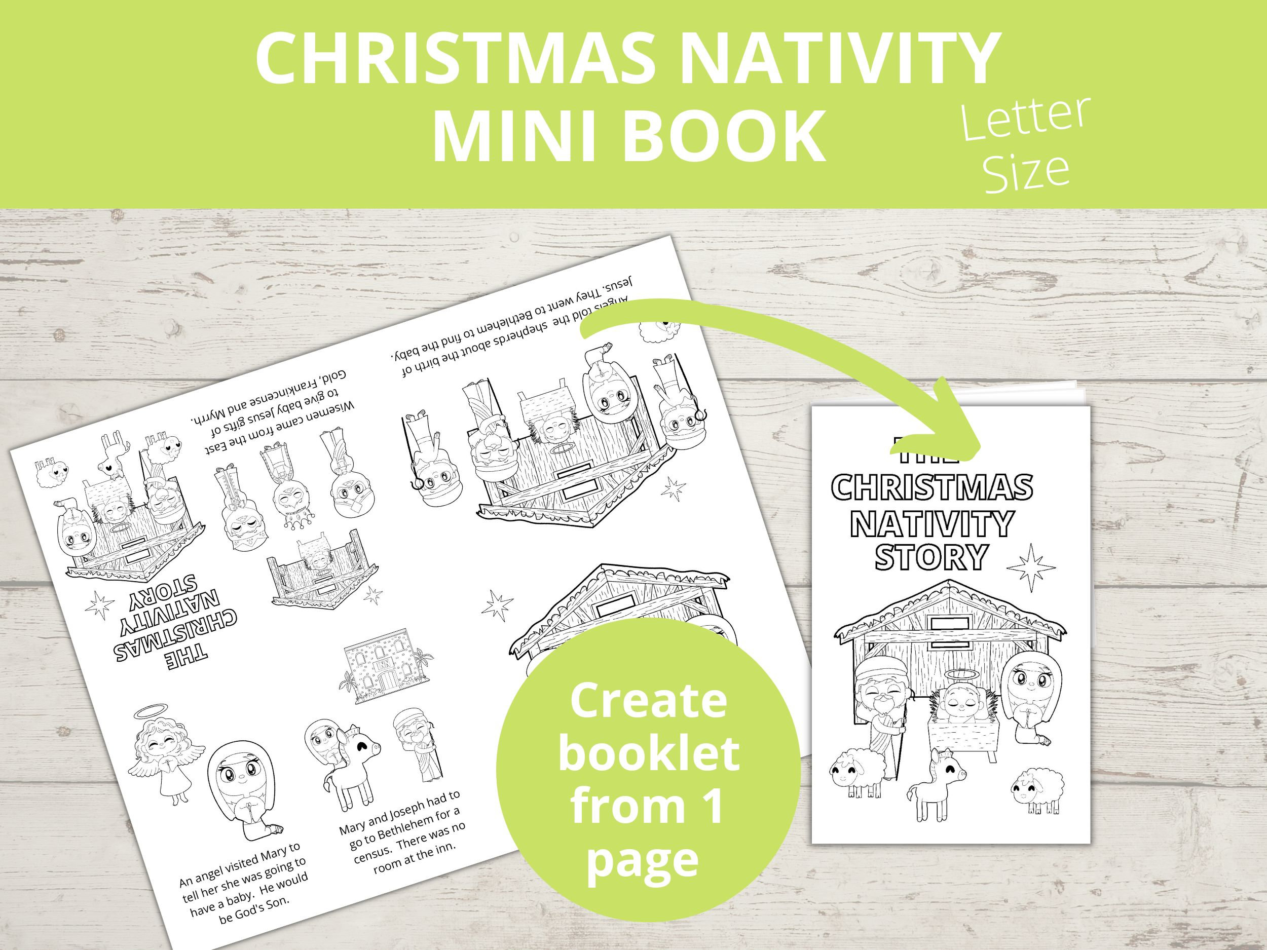 Christmas Nativity Craft for Kids, Sunday School Craft, Baby Jesus Born ...