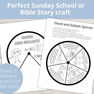 David and Goliath Sunday School Craft, Bible Story Activities, Bible ...