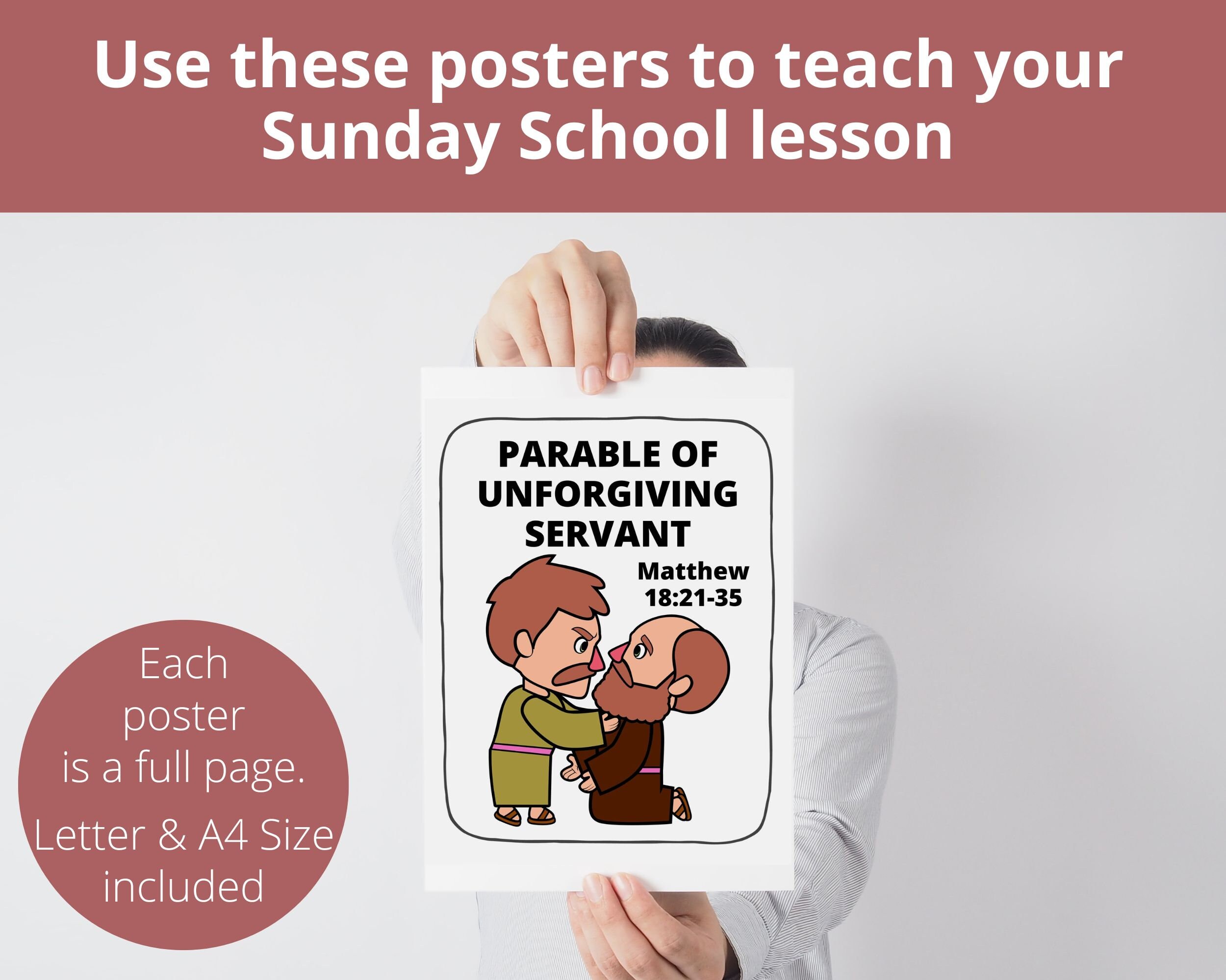 Parable of Unforgiving Servant, Bible Crafts for Kids, Church Bulletin ...