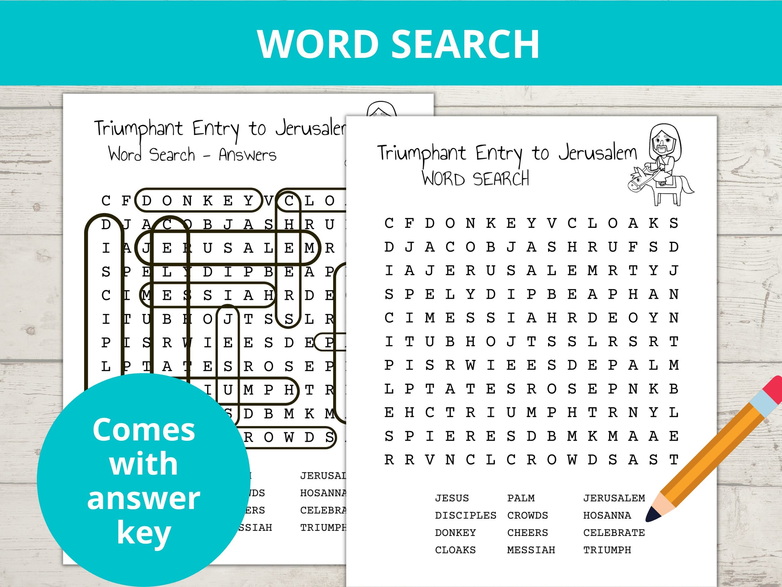 Palm Sunday Activities, Palm Sunday for Kid, Easter Story Craft, Jesus ...