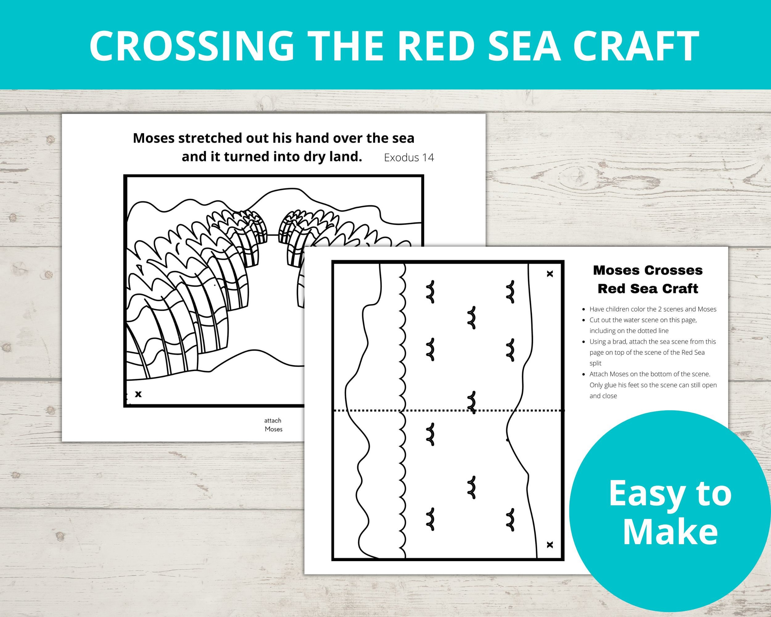 Crossing the Red Sea, Parting the Red Sea, Moses Red Sea Craft, Moses ...