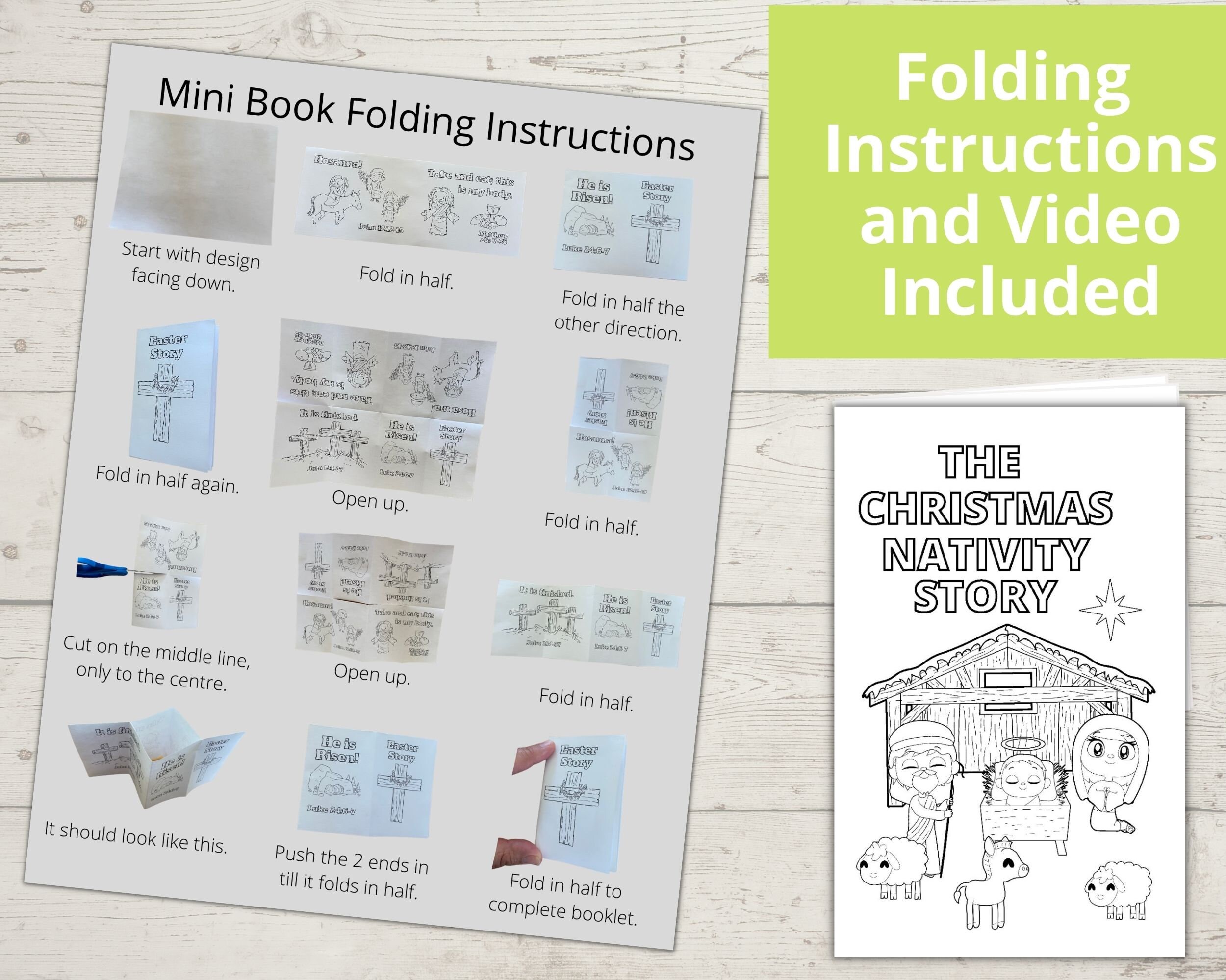 Christmas Nativity Craft for Kids, Sunday School Craft, Baby Jesus Born ...