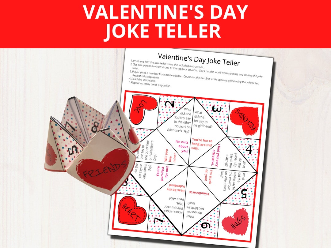Valentines Joke Teller, Valentines Day Card, Valentine Fortune Teller ...