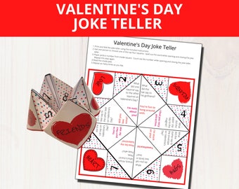 Cootie Catcher Printable Valentine's Day Cards for Kids Fortune Teller ...