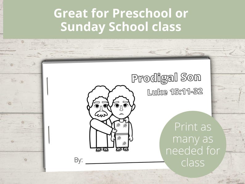 Prodigal Son Craft, Parables of Jesus Printable, Prodigal Son Parable ...