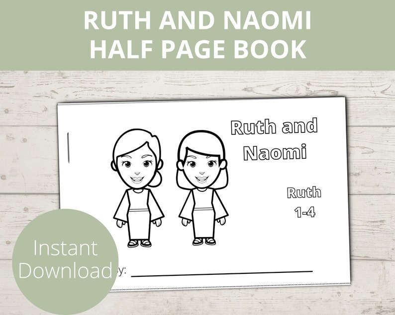 Ruth and Naomi Ruth and Boaz Mini Booklet Sunday School - Etsy