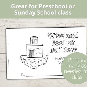 Build Your House on the Rock, Wise and Foolish Builders, Sunday School ...