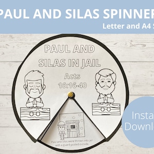 Paul and Silas Craft Sunday School Activities Kids Bible - Etsy