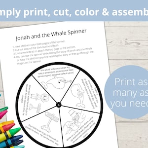 Jonah and the Whale Sunday School Craft, Bible Story Activities ...