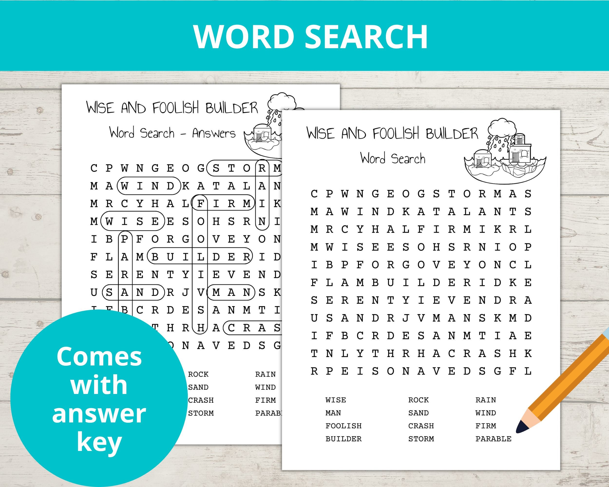 Wise and Foolish Builder, Parables of Jesus, House on the Rock, I Spy ...