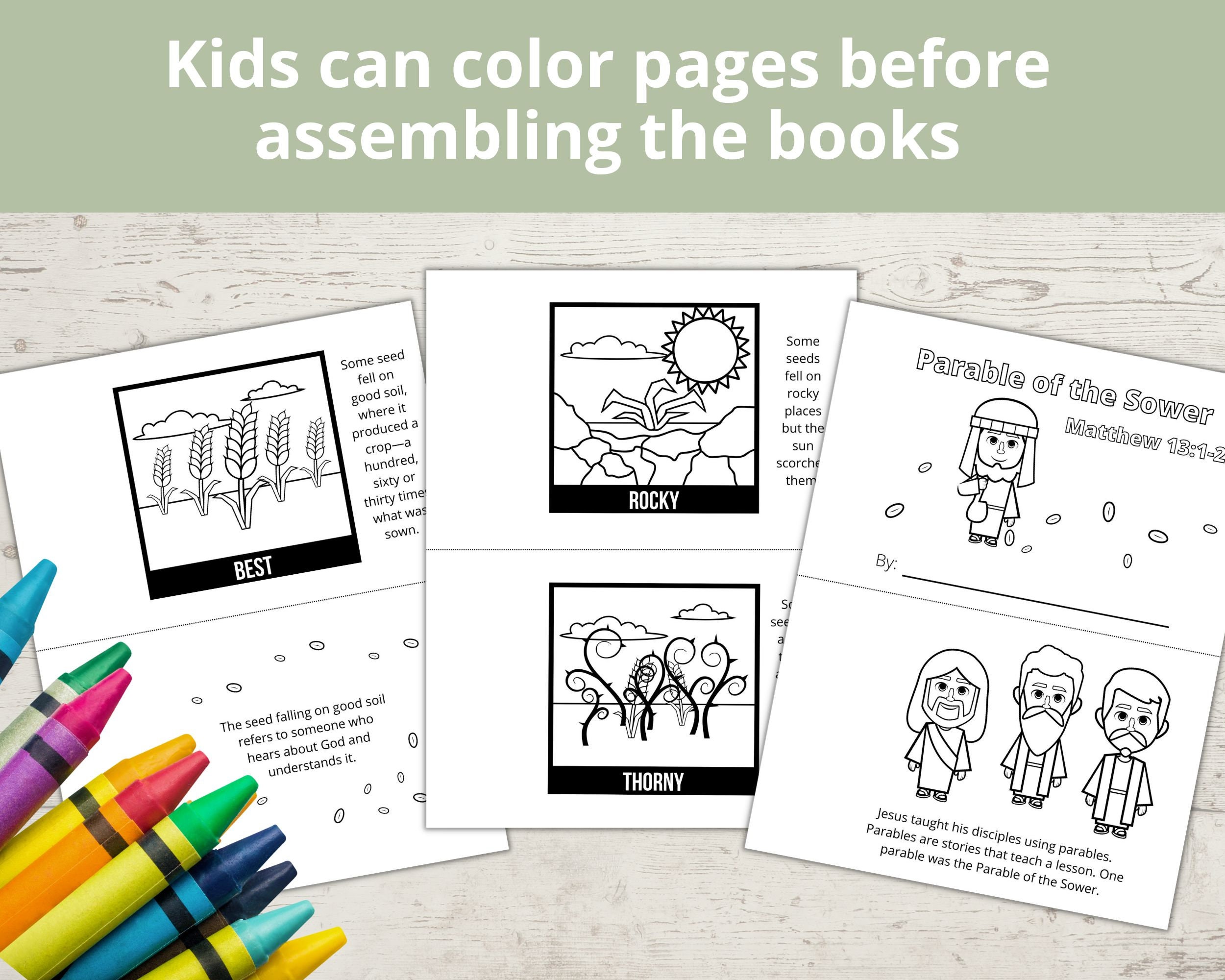 Parable of the Sower, Preschool Bible Lesson, Parables of Jesus, Sunday ...