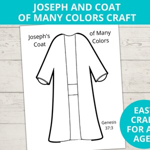Joseph Coat of Many Colors, Bible Story Activities, Sunday School Craft ...