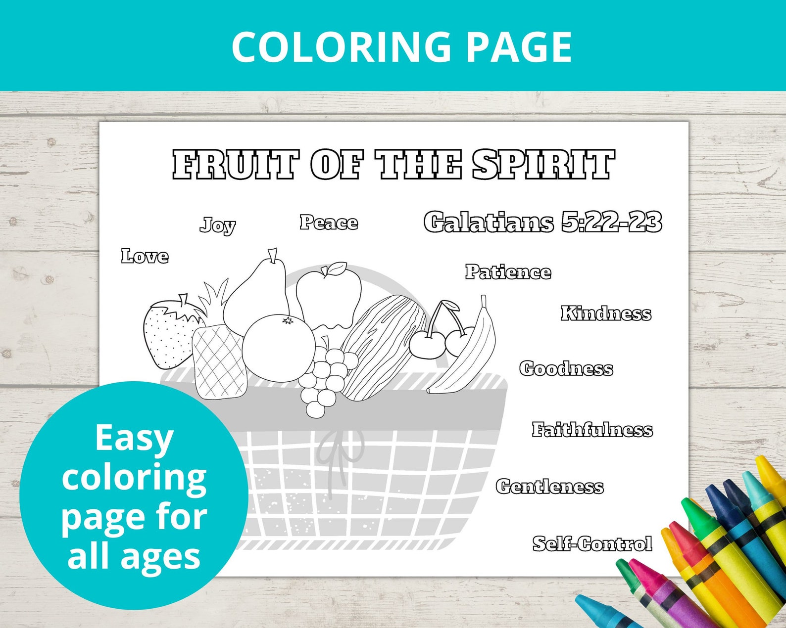 Fruit of the Spirit Activity Pack, Printable Bible Story Activities ...