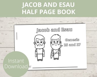 JACOB and ESAU Bible Story Coloring Page and Poster Sunday - Etsy Singapore