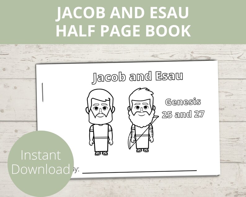 Jacob and Esau Isaac and Rebekah Sunday School Crafts - Etsy