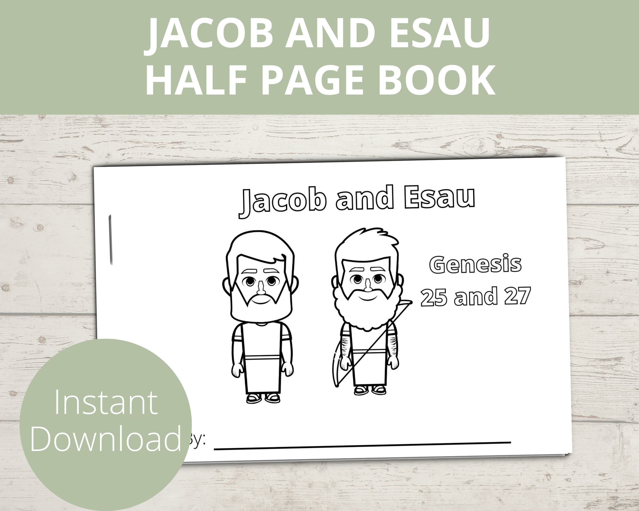 Jacob and Esau Isaac and Rebekah Sunday School Crafts - Etsy UK