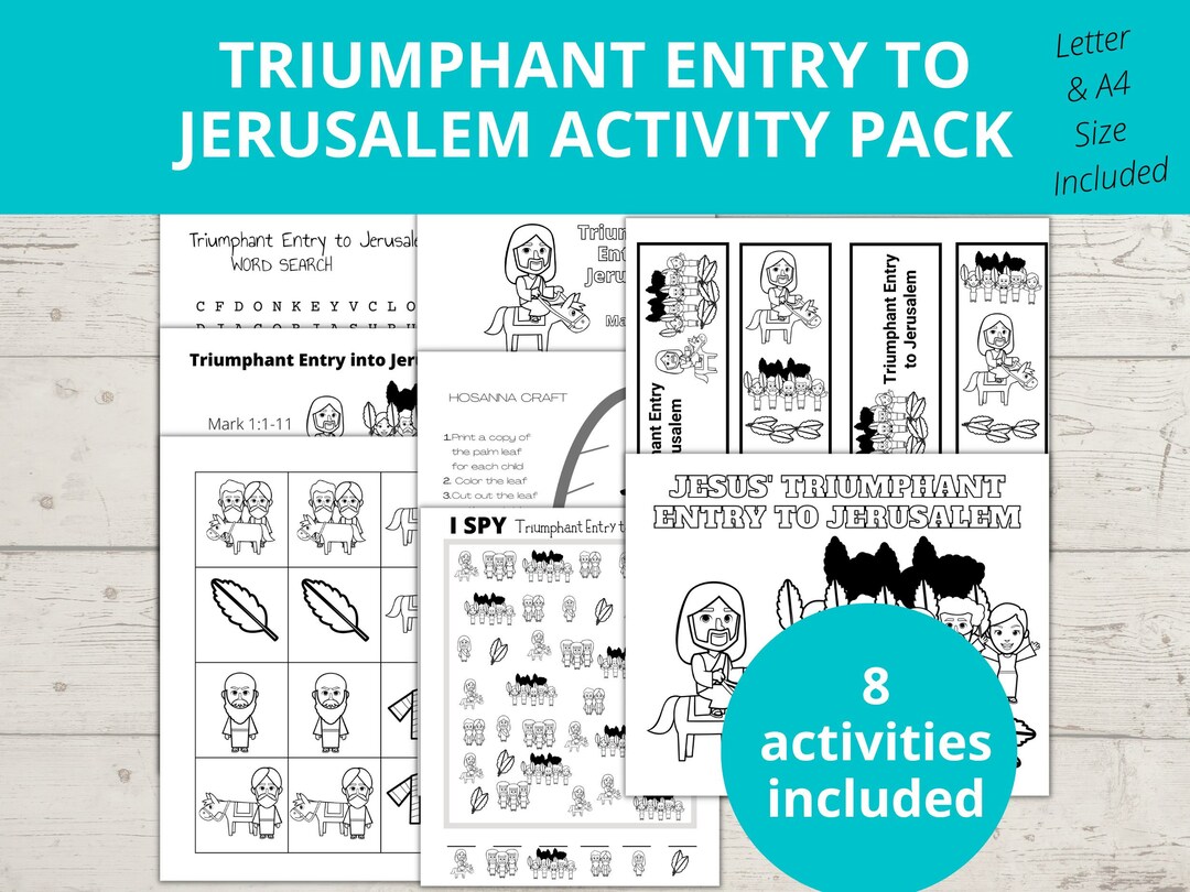 Palm Sunday Activities, Palm Sunday for Kid, Easter Story Craft, Jesus ...