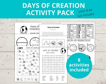 I Spy Story of Creation Activity, Worship Activities for Kids, 7 Days ...
